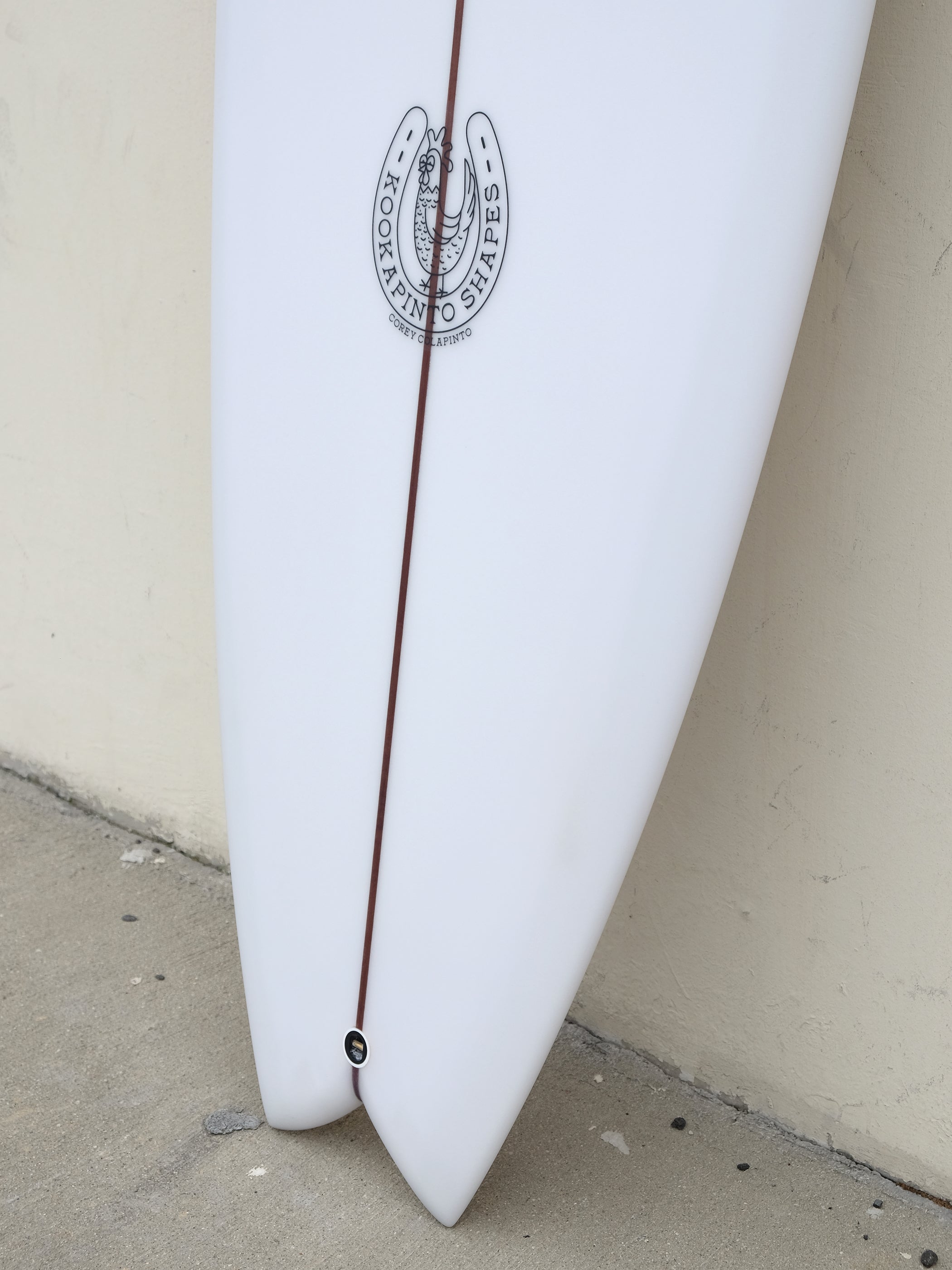7'2" Fishy Noserider Twin Fin Surfboard