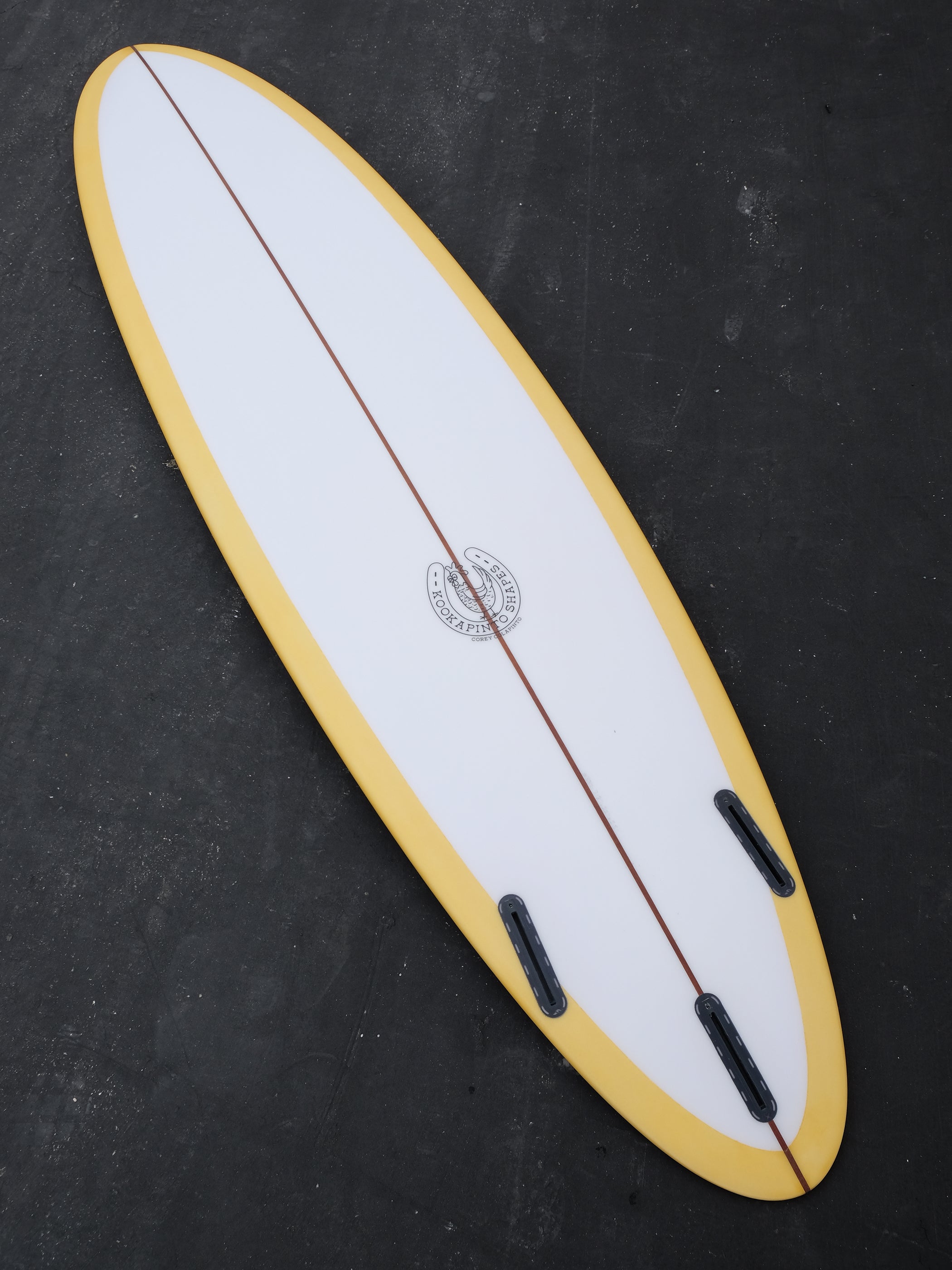 7'8" Thin Twin - Yellow Deck Tint Surfboard
