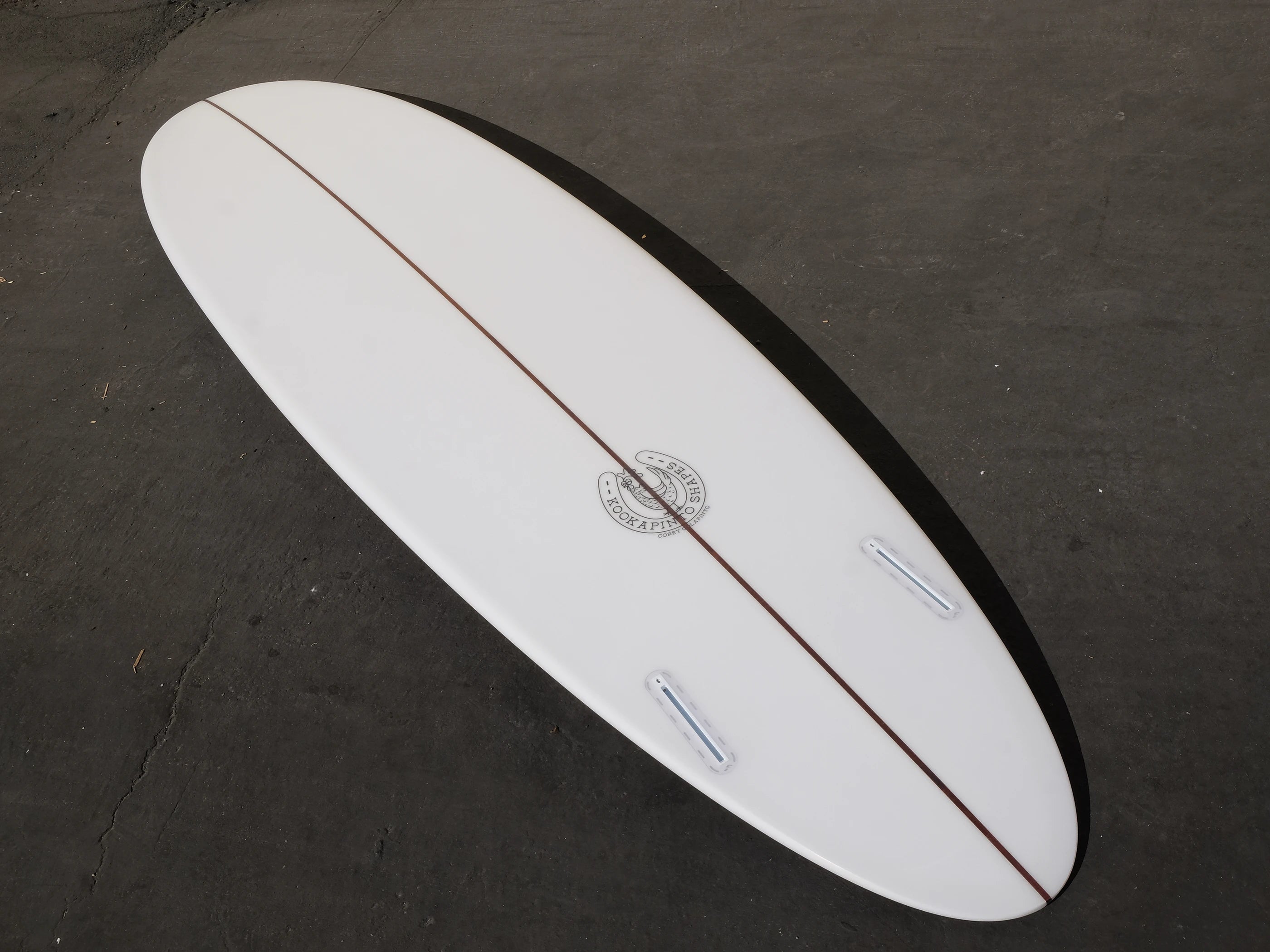 Kookapinto Shapes | 7'7" Clear Futures Thin Twin Surfboard