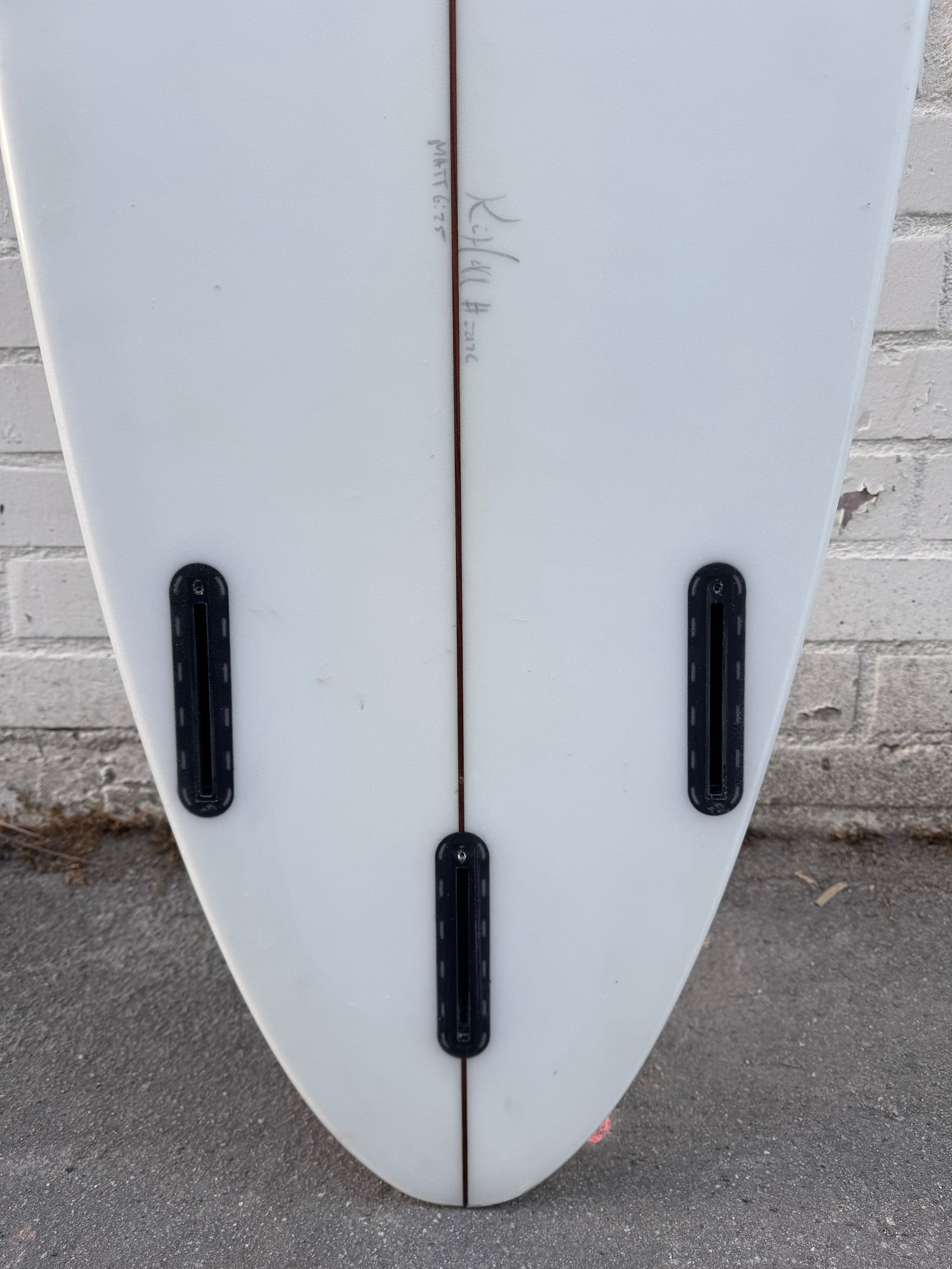 Kris Hall | 8'0" Egg Thuster Clear Surfboard (USED)
