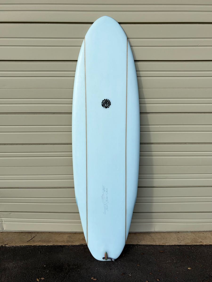 Simon Jones Designs | 5’8” Calypte Ice Blue Dual Stringer Surfboard (U