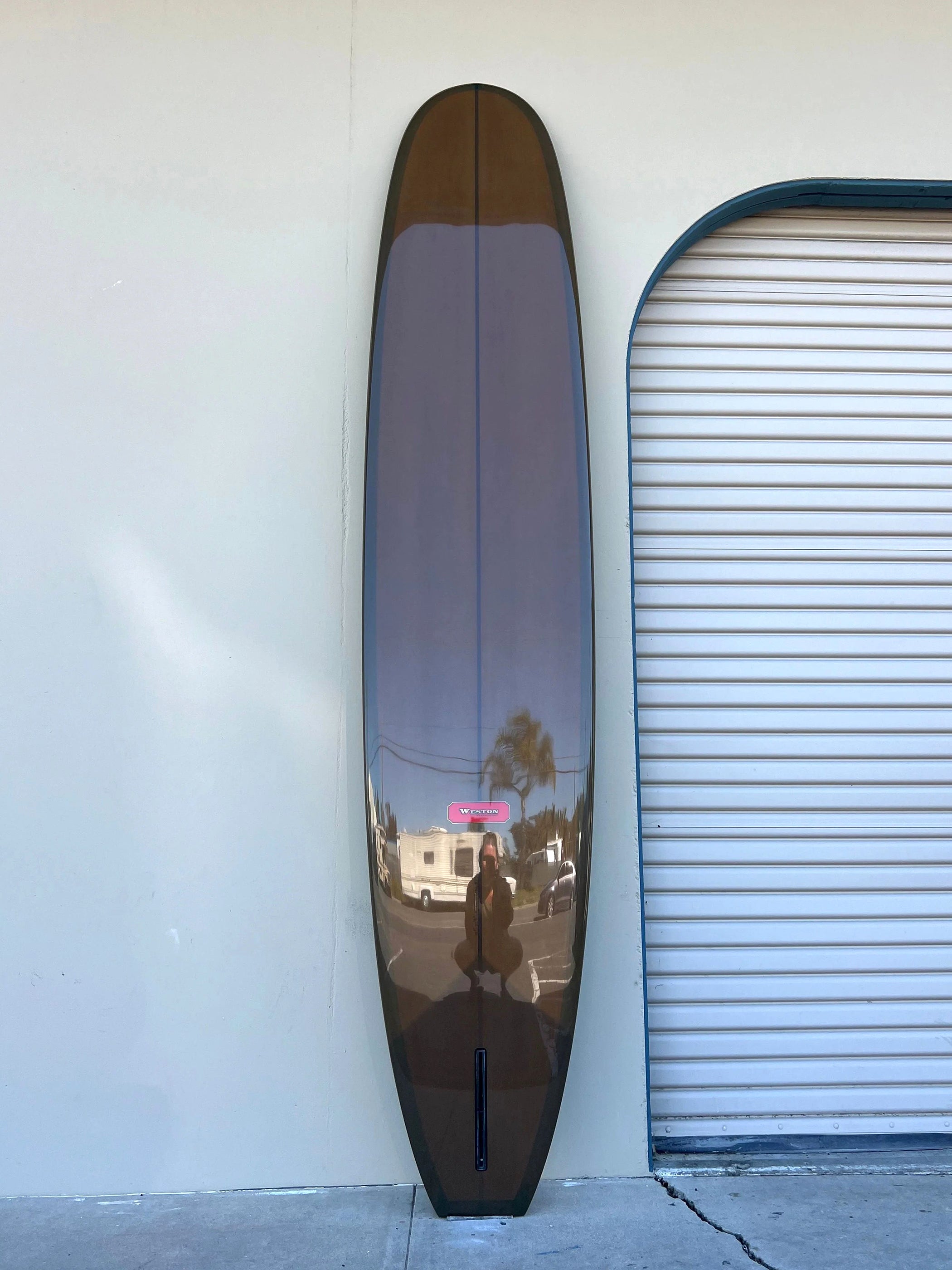 Weston Surfboards // 10'0" Noserider // Chocolate + Sky Blue Longboard