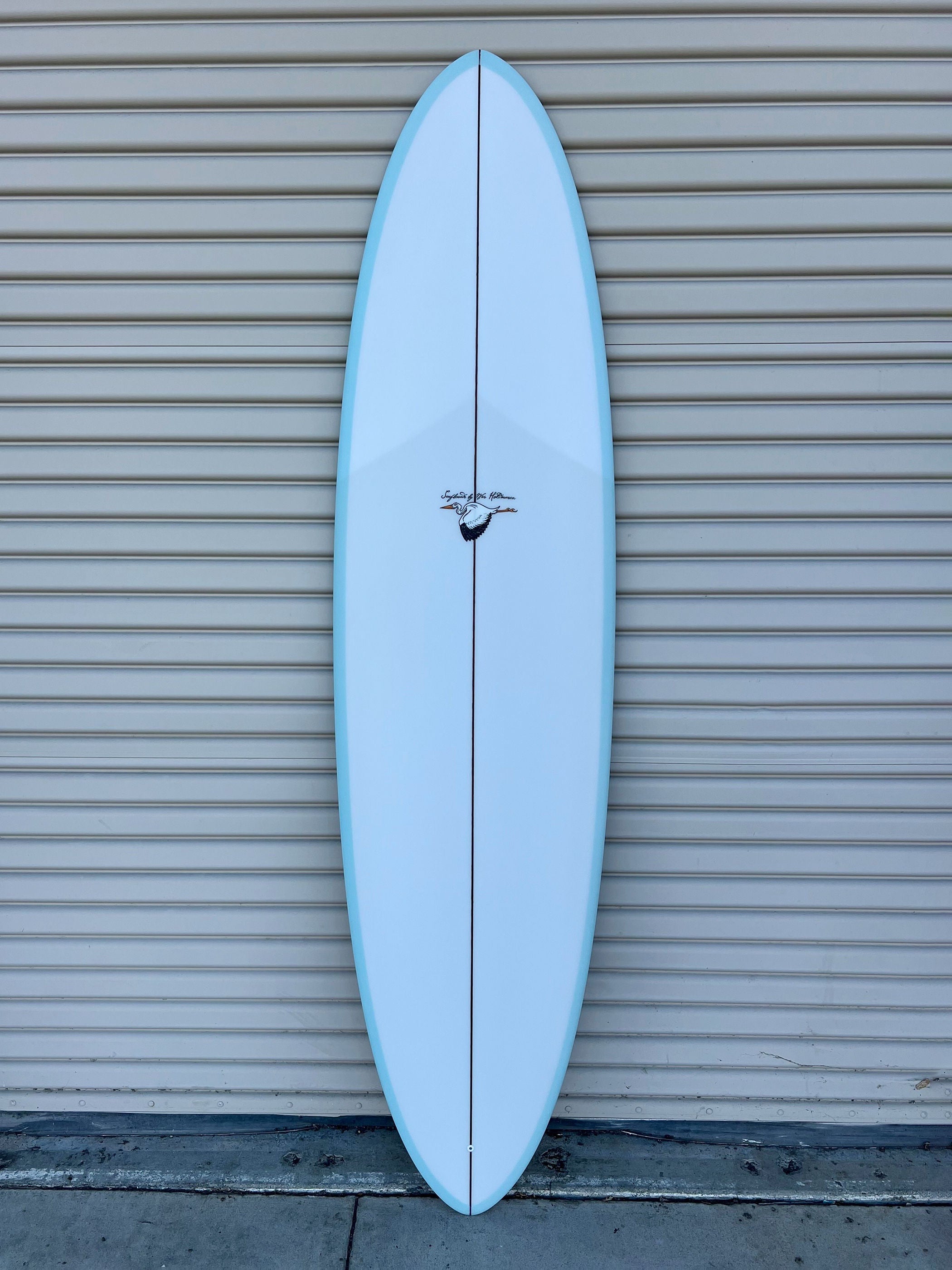 WESTON Surfboards // 7'2" B. EGG // Robin's Egg Blue Rails Surfboard
