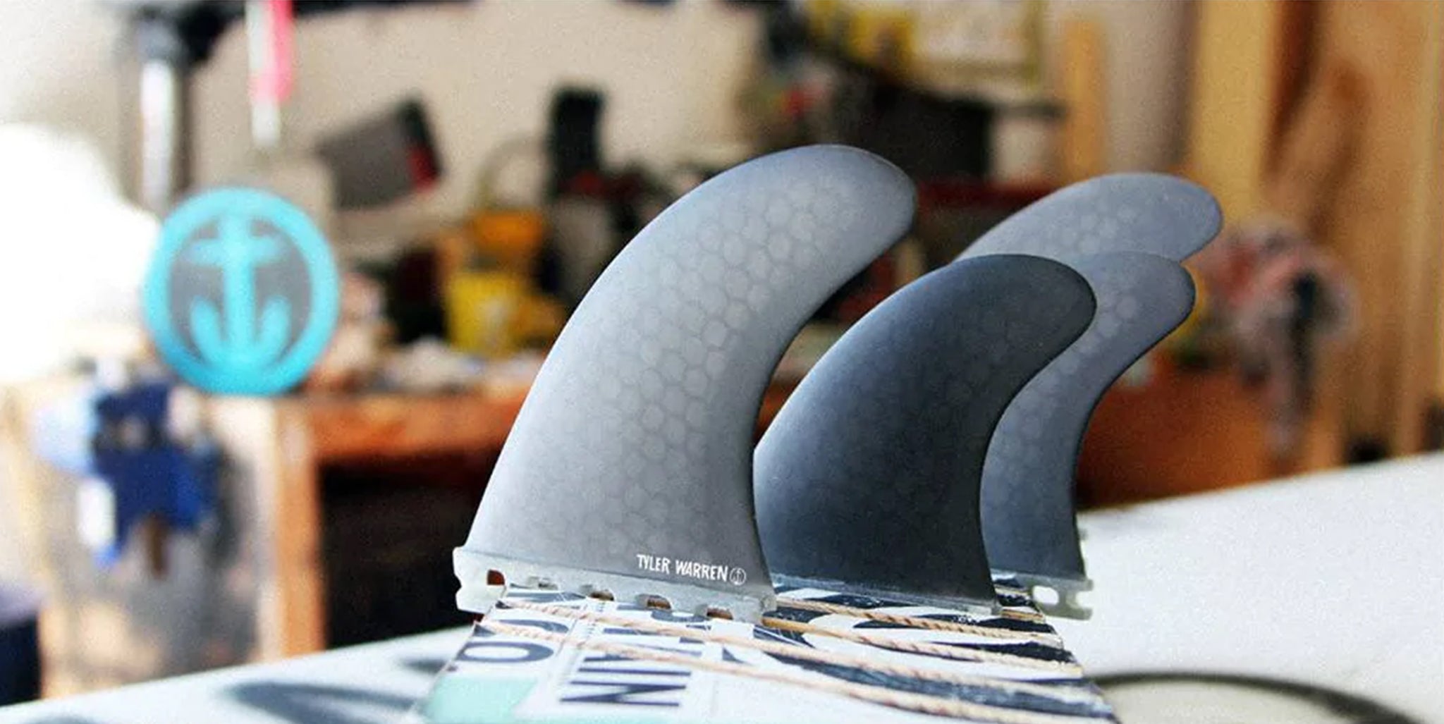 Captain Fin Co. | Tyler Warren Quad Black Surfboard Fins (Single Tab)