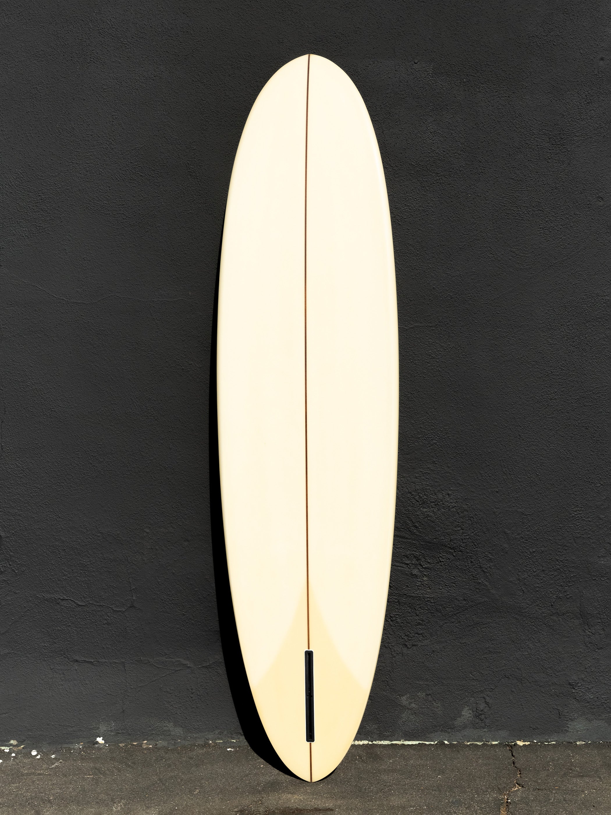 Kris Hall | 7'2" Clear Cream Single Fin Egg Surfboard - SurfBored