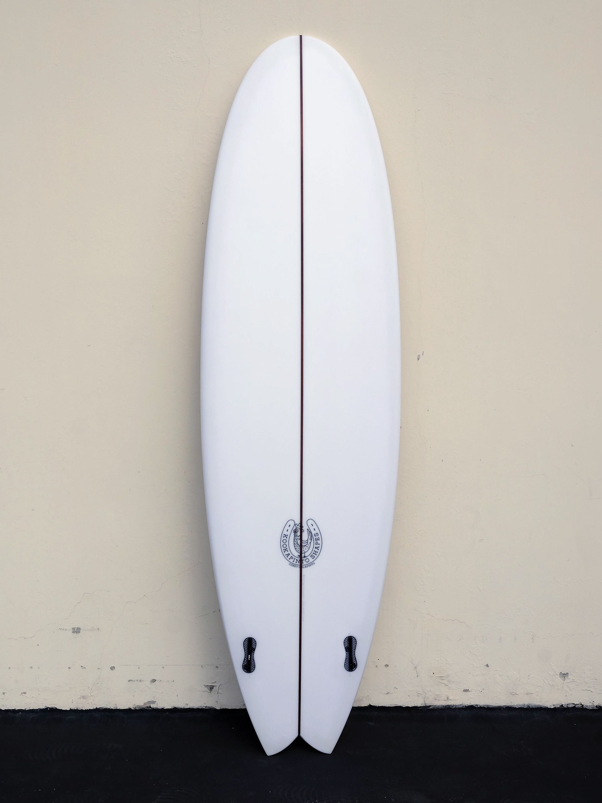 Kookapinto Shapes | 6'10" Fishy Noserider Clear Surfboard