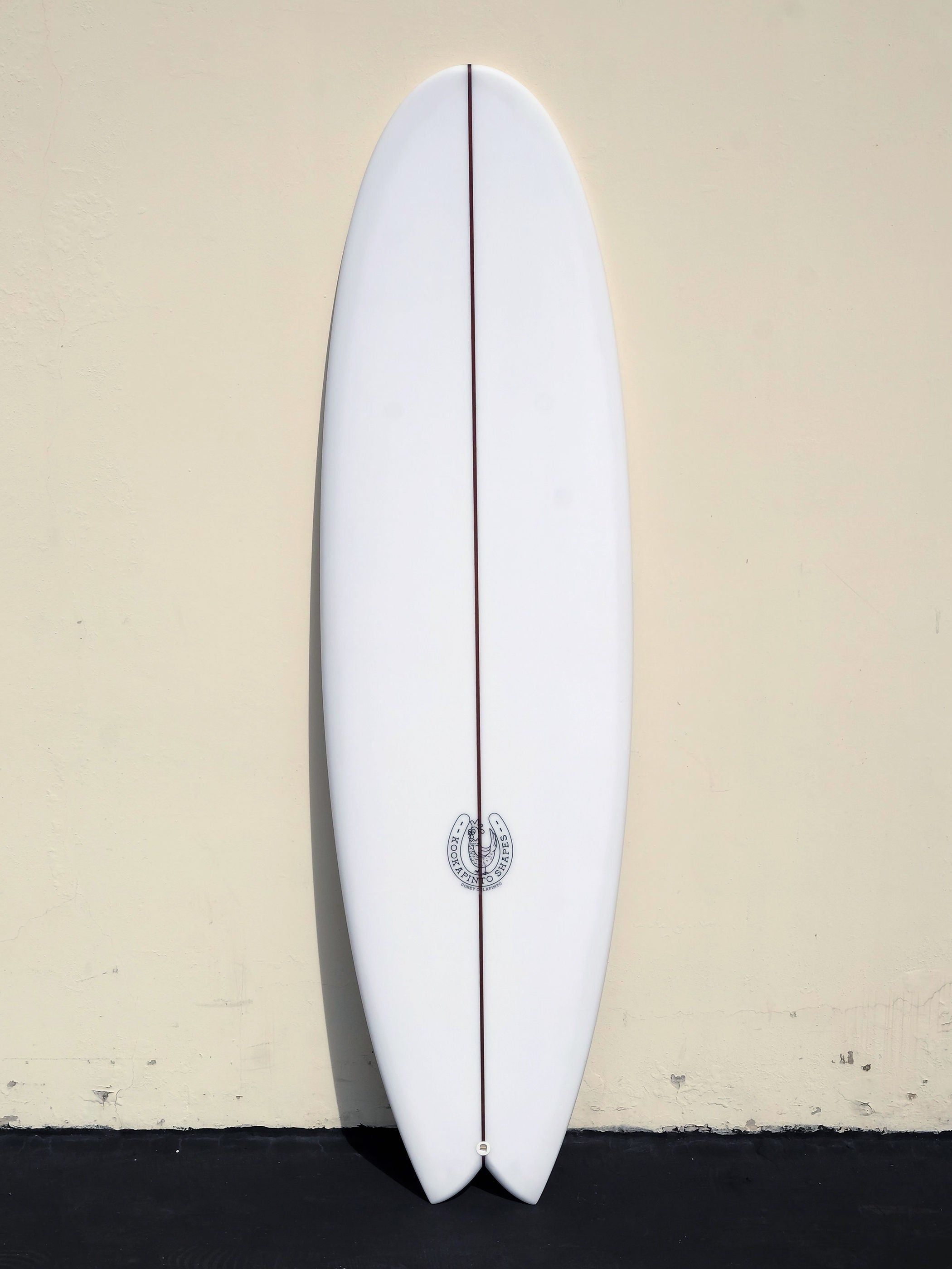 Kookapinto Shapes | 6'8" Fishy Noserider Clear Surfboard