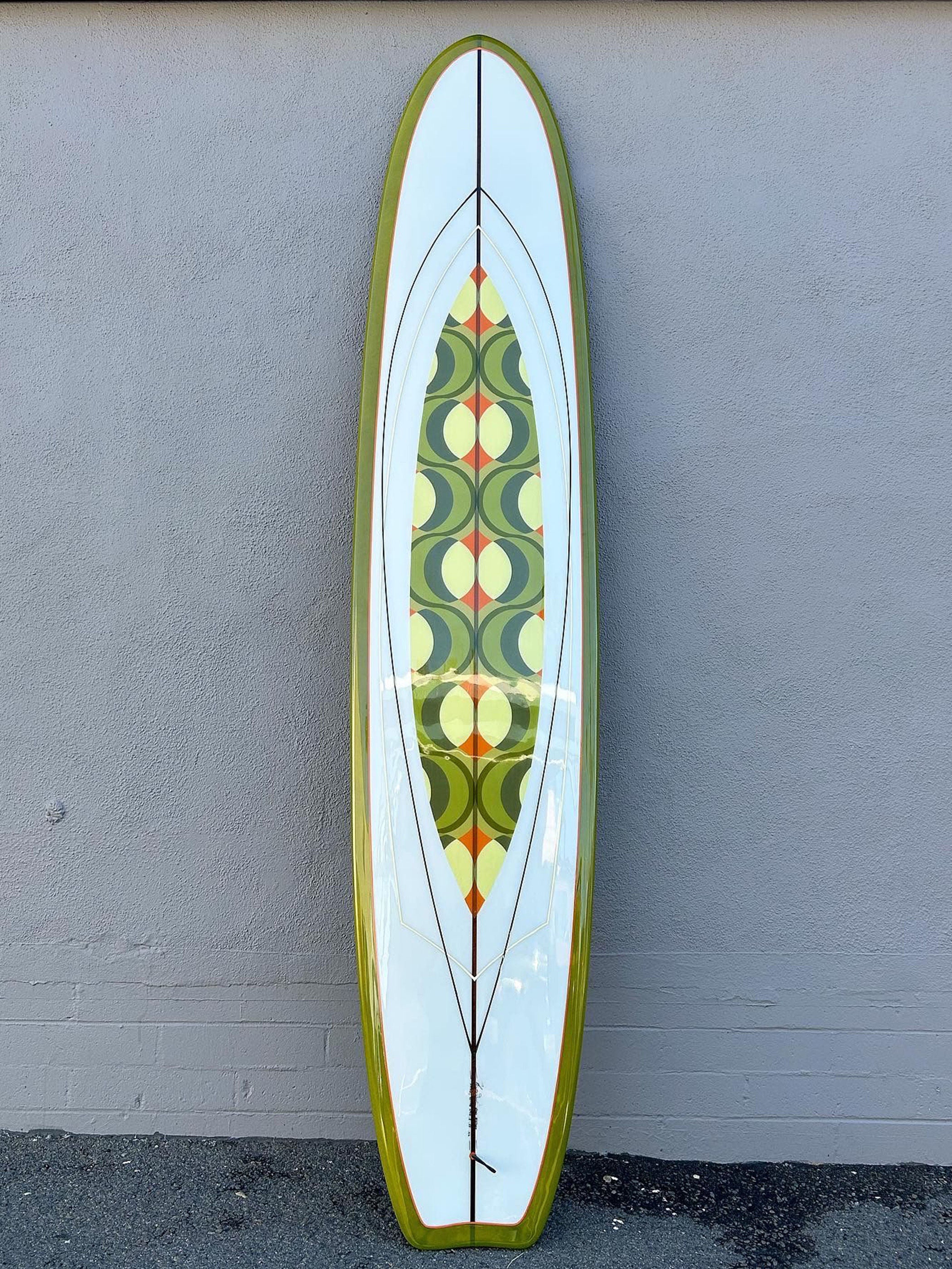 Woodin Surfboards | 9'4" High Roller in Avocado Green Longboard