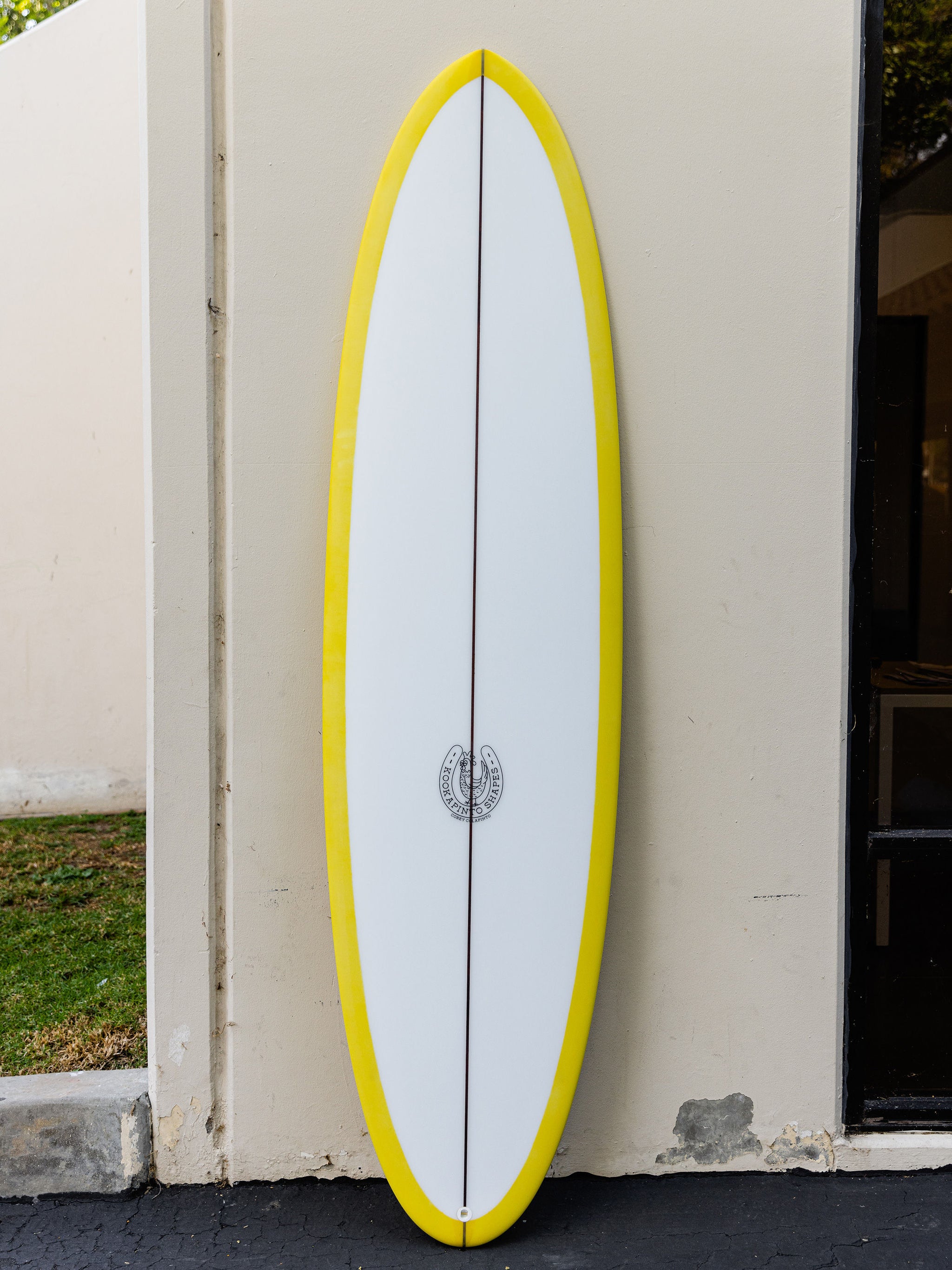 Kookapinto Shapes | 7'3" Thin Twin Yellow Bottom Tint Surfboard