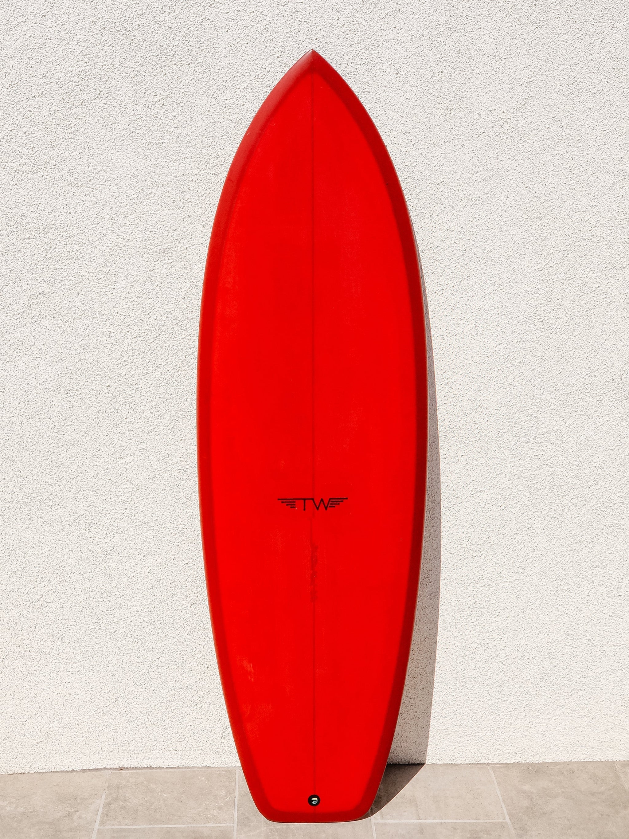 Tyler Warren | Tri Keel 5’6” Ruby Red Surfboard - SurfBored